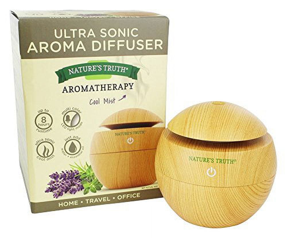 Nature's Truth Ultra-Sonic Aromatherapy Elegant Wood-Look Diffuser w ...