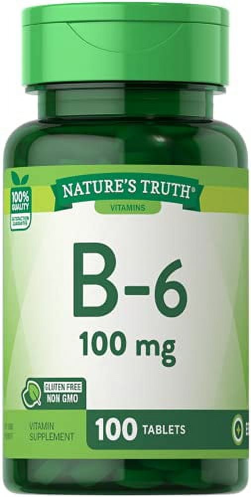 Nature's Truth Vitamin B-6 100mg Tablets, 100 Count - Walmart.com