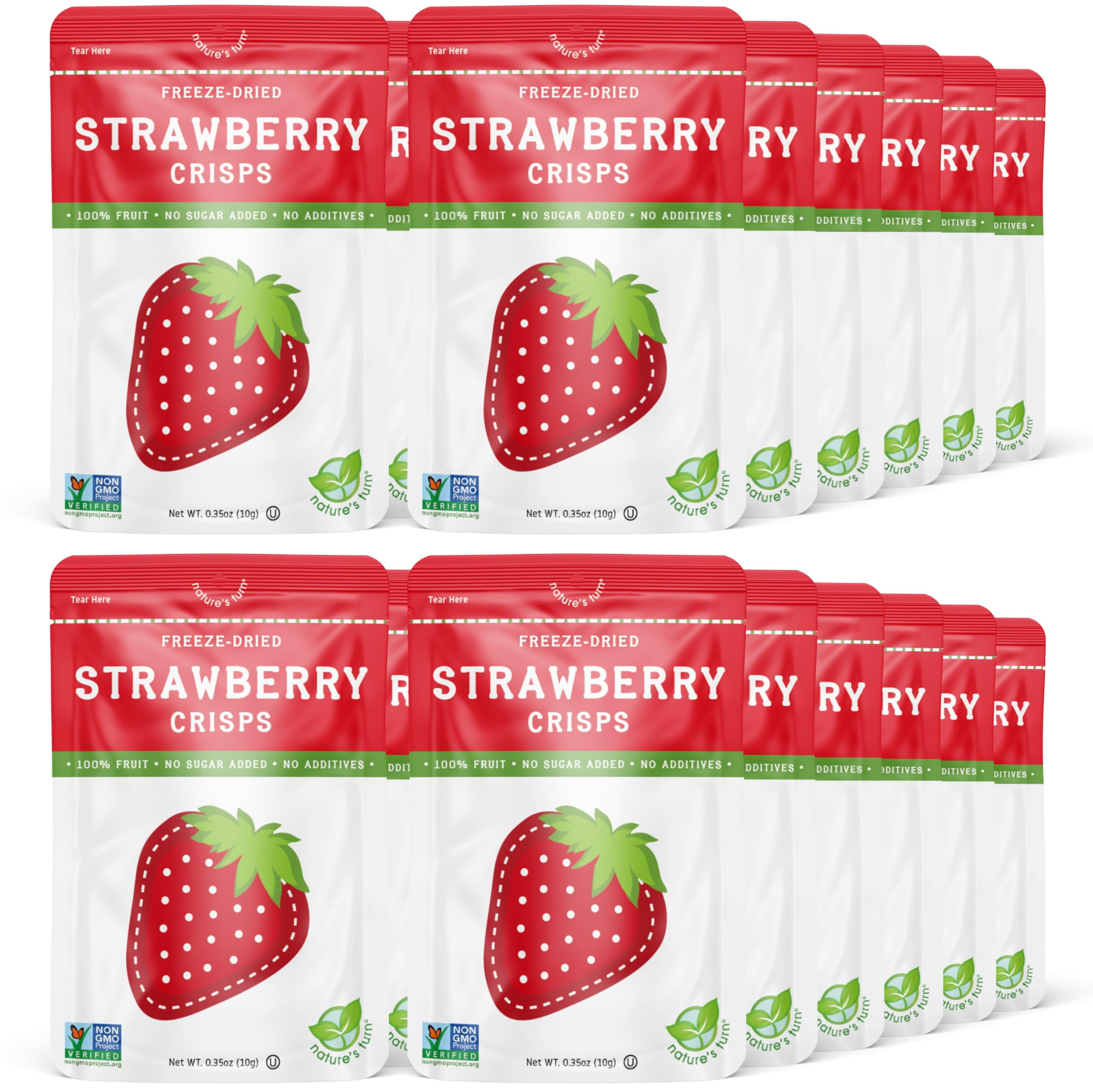 Nature’s Turn Freeze-Dried Fruit AKF18 Snacks, Strawberry Crisps, Pack ...