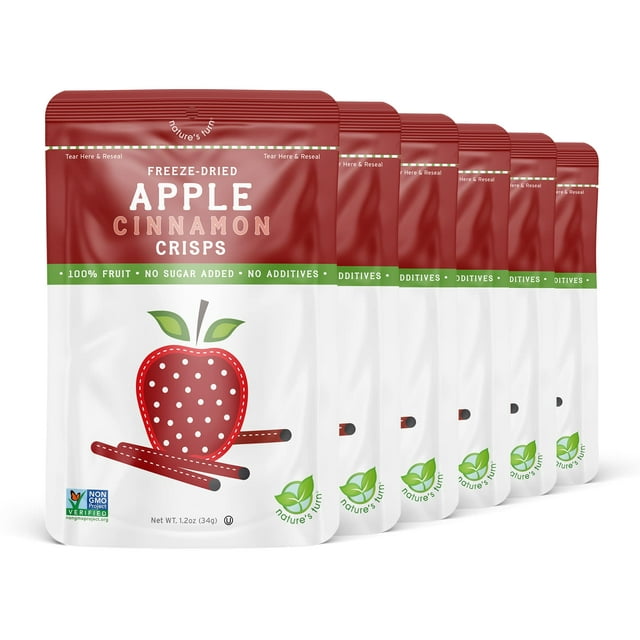 Nature's Turn Freeze-Dried Fruit DHF10 Snacks, Apple Cinnamon Crisps ...