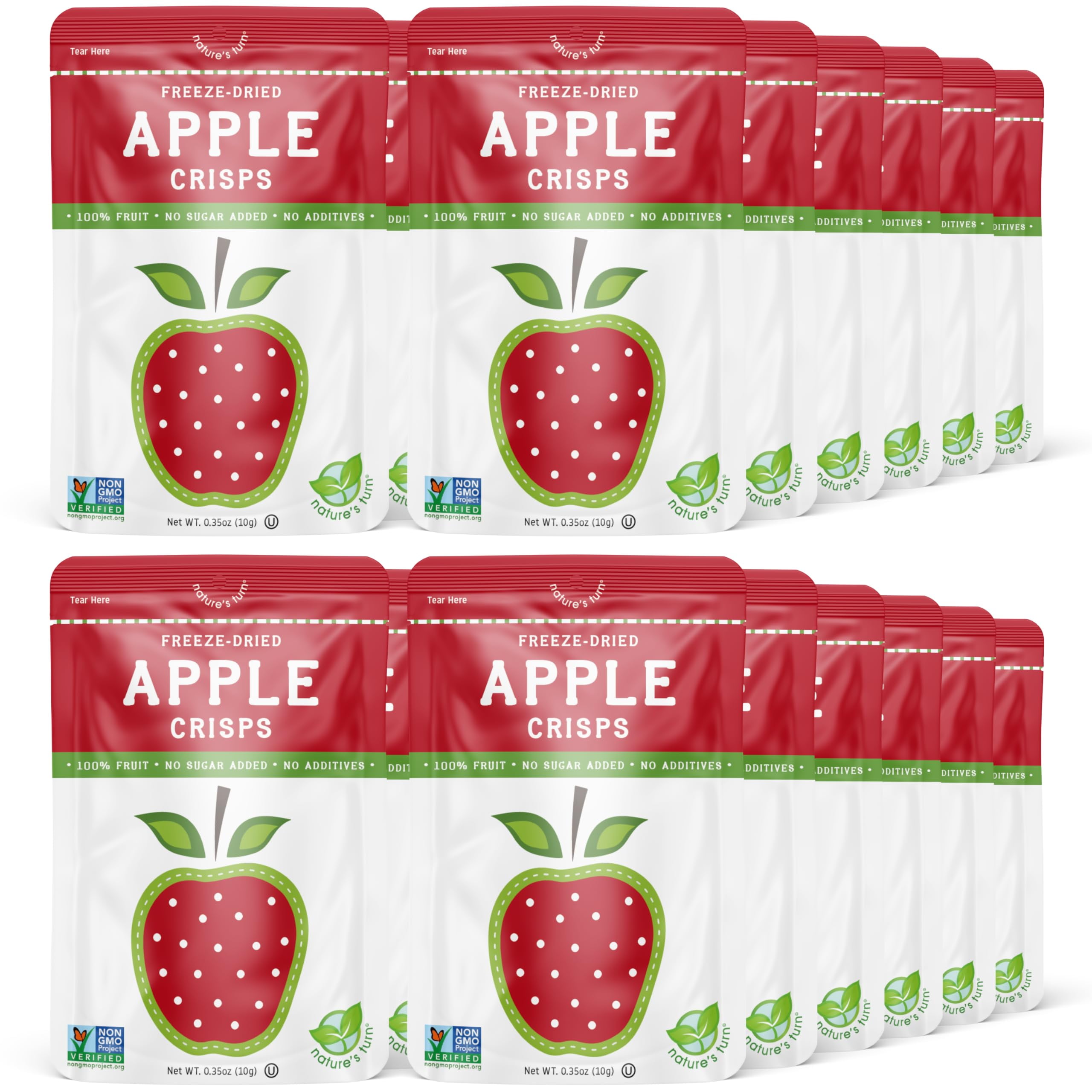 Nature’s Turn Freeze-Dried Fruit ESF27 Snacks, Apple Crisps, Pack of 24 ...