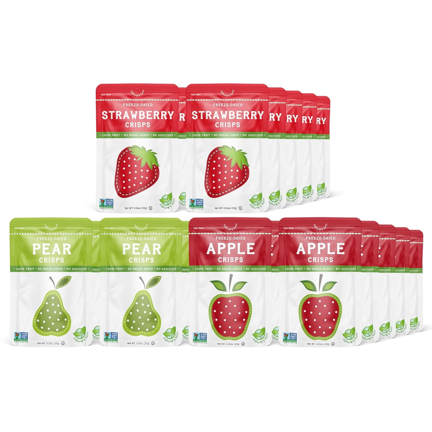 Nature’s Turn Freeze-Dried Fruit Snacks, Snack Size Variety, Pack of 30 ...