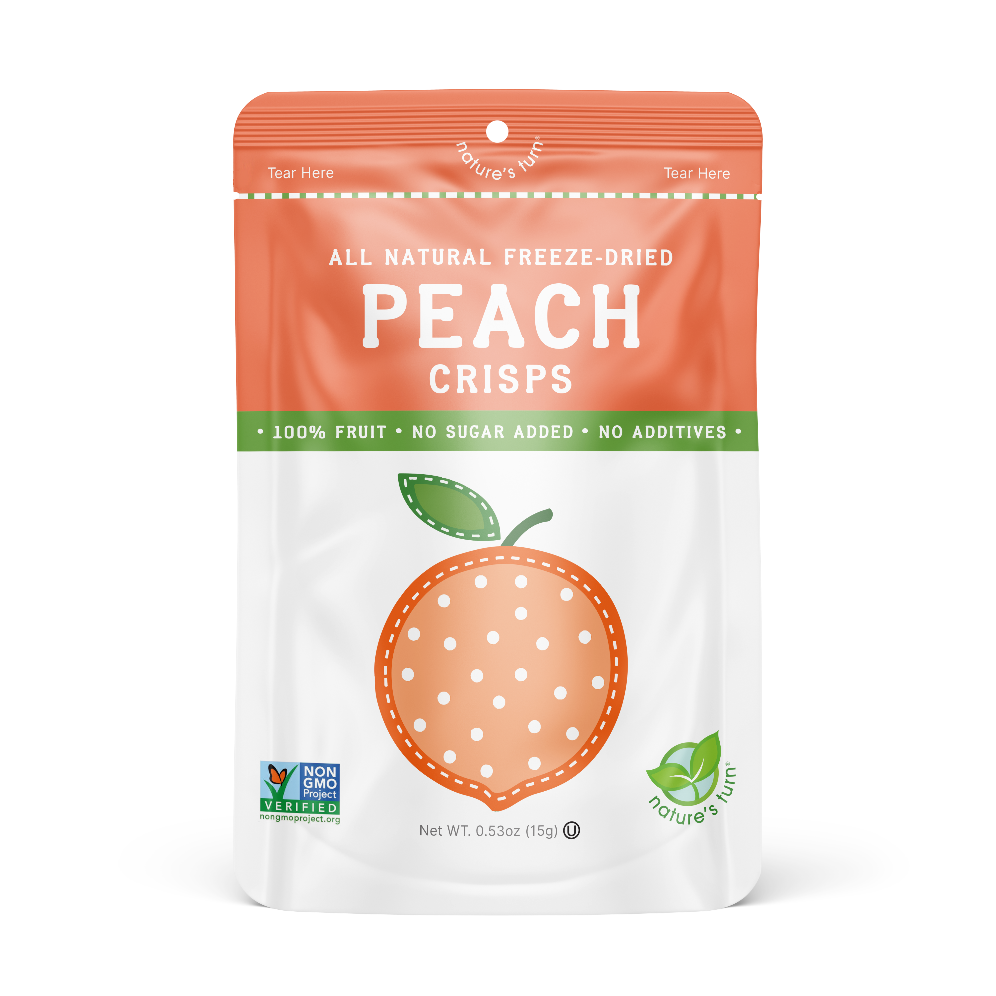 Nature's Turn Freeze Dried Peach Crisps, 6 Pack, 0.53 oz - Walmart.com
