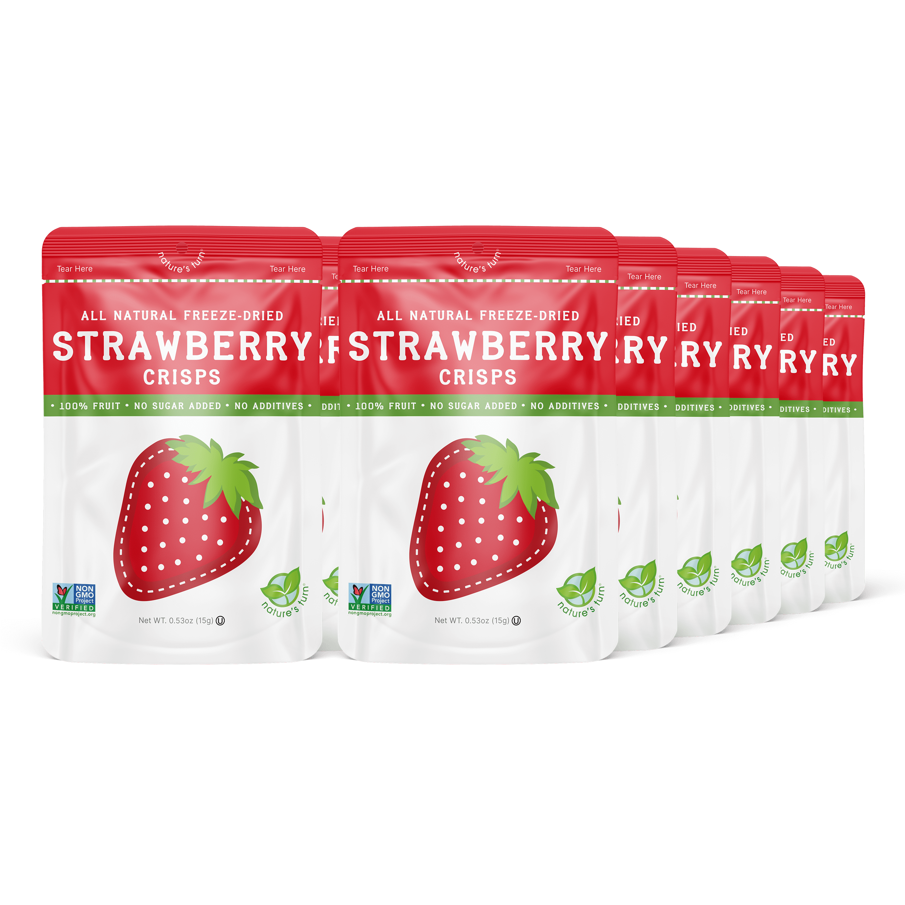 Nature's Turn Vegan Fruit Snacks, Unsweetened Freeze Dried Strawberry ...