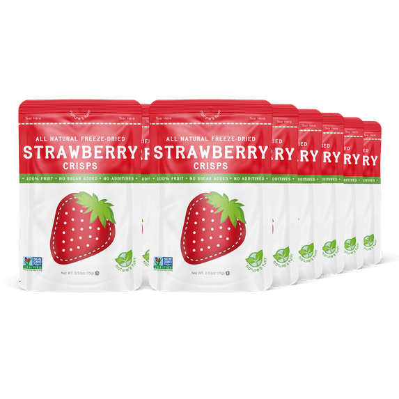Nature's Turn Vegan Fruit Snacks, Unsweetened Freeze Dried Strawberry ...