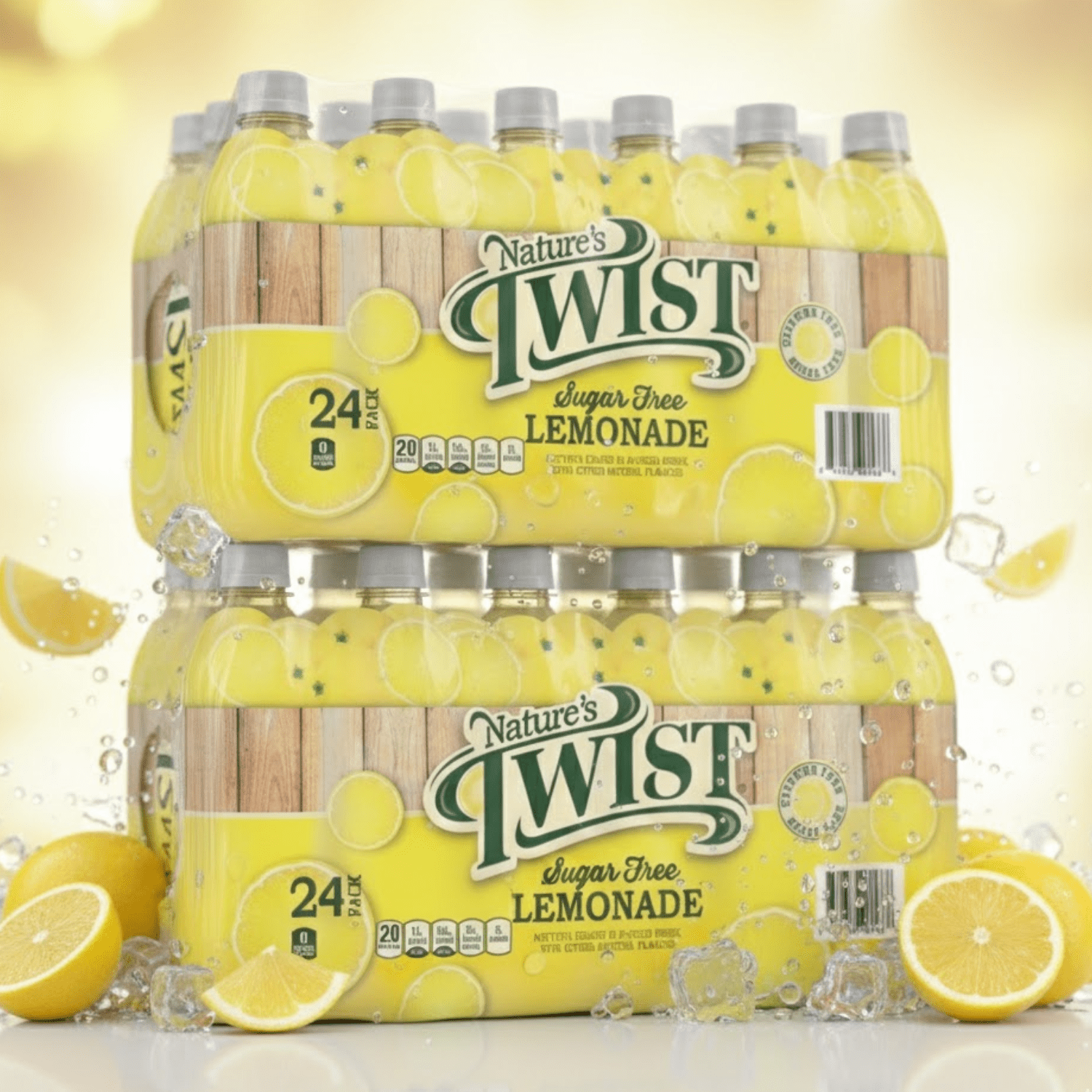 Nature’s Twist Sugar Free Lemonade, 16.9 fl oz Bottles, 24-Pack (Pack ...