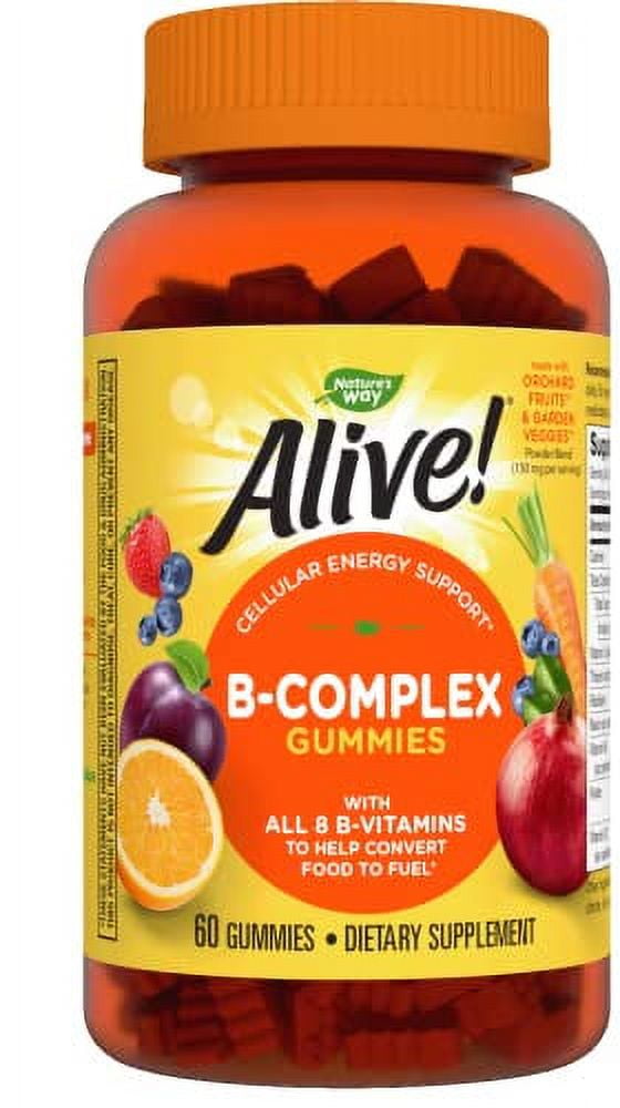 Natureâ€™s Way Alive! B-Complex Gummies, Cellular Energy Support*, 8 B ...