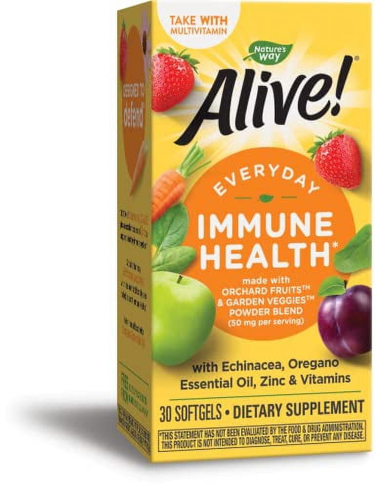 Natureâ€™s Way Alive! Everyday Immune Health Supplement*, 30 Softgels ...