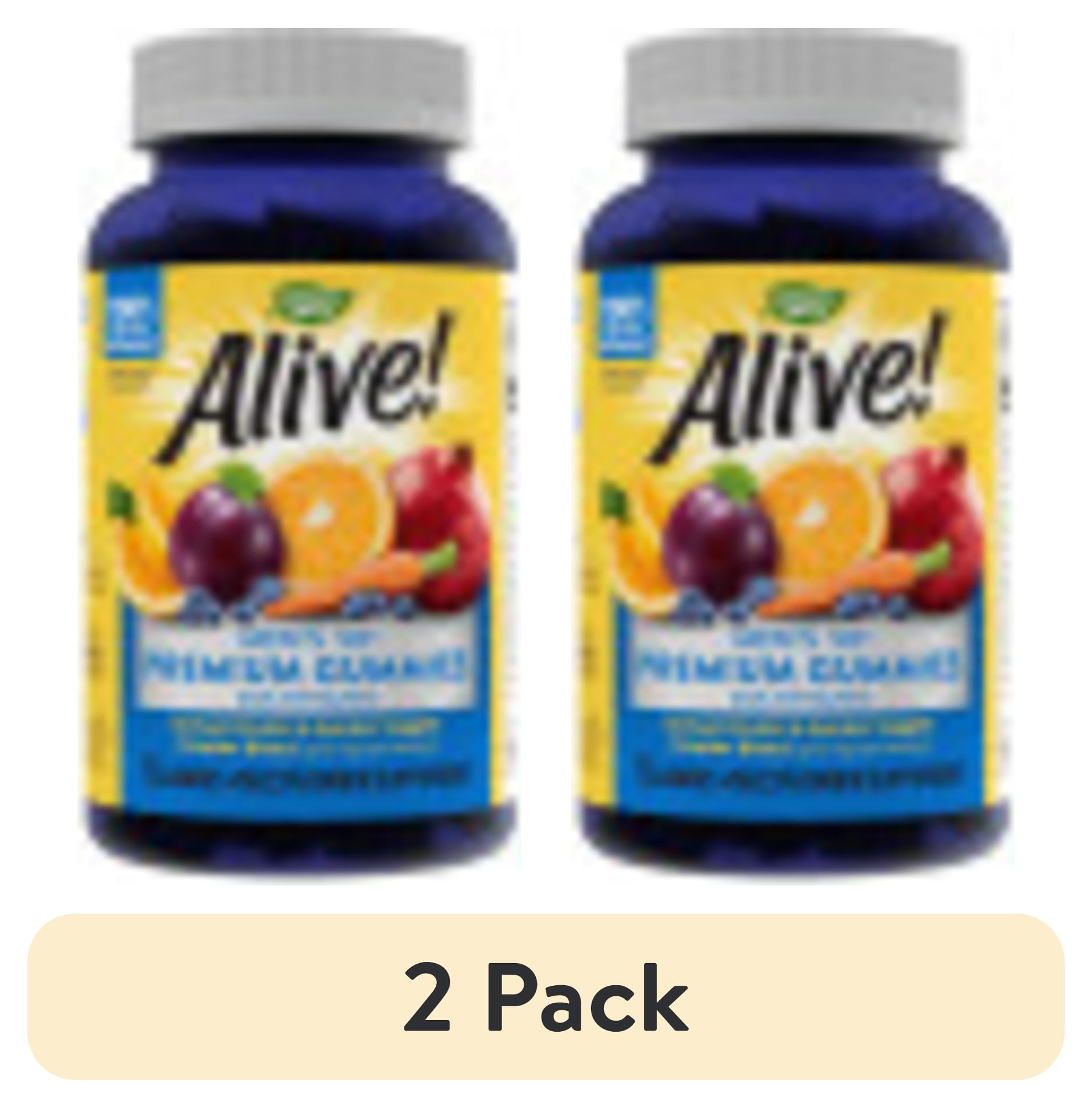 (2 pack) Nature’s Way Alive! Men’s 50+ Premium Gummies, 15 Vitamins and ...