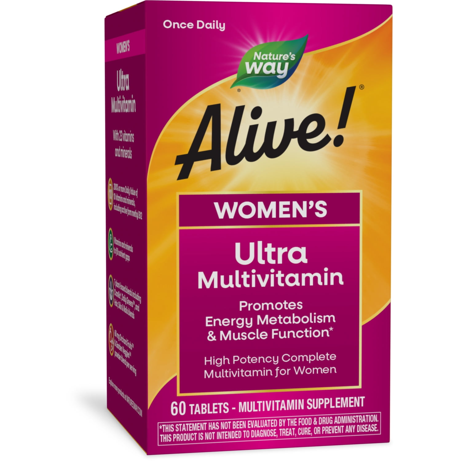 Nature's Way Alive! Women's Ultra Multivitamin Tablets, High Potency ...