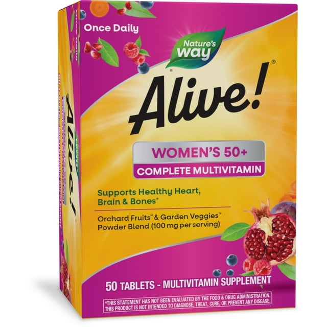 Nature's Way Alive! Women's 50+ Complete Daily Multivitamin Tablets, B ...