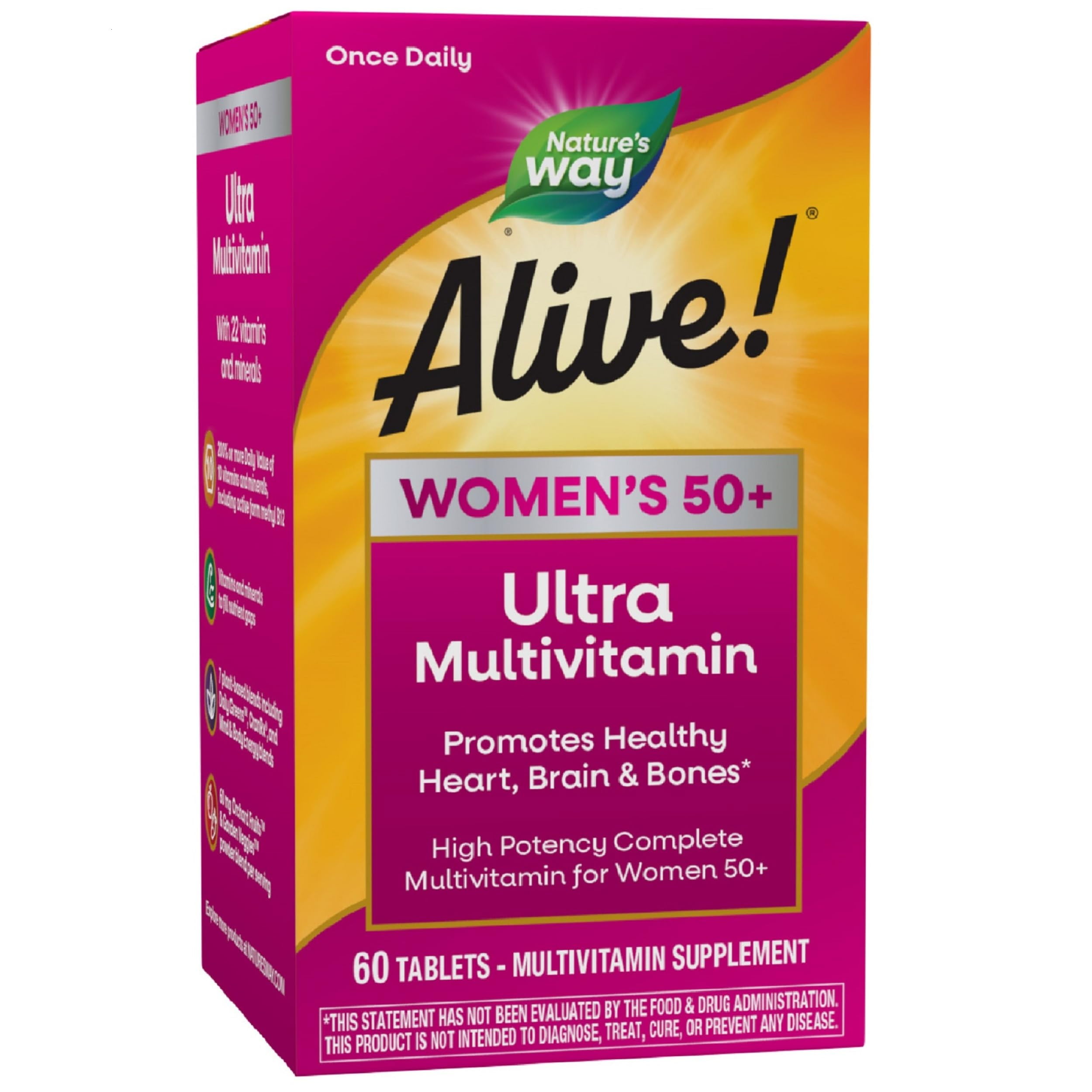Natureâ€™s Way Alive! Womenâ€™s 50+ Ultra Potency Complete Multivitamin ...