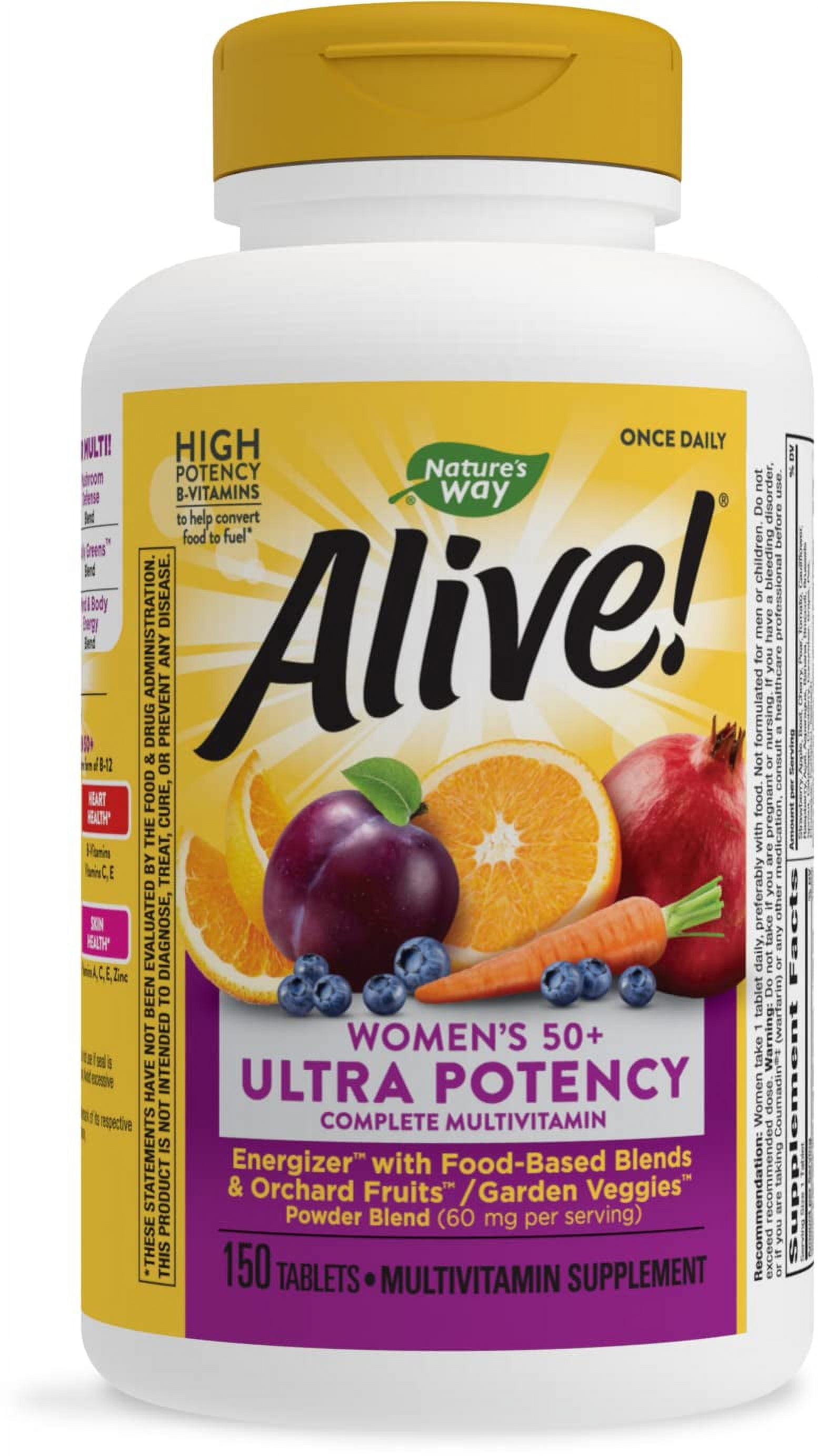 Nature's Way Alive! Women’s 50+ Ultra Potency Complete Multivitamin ...