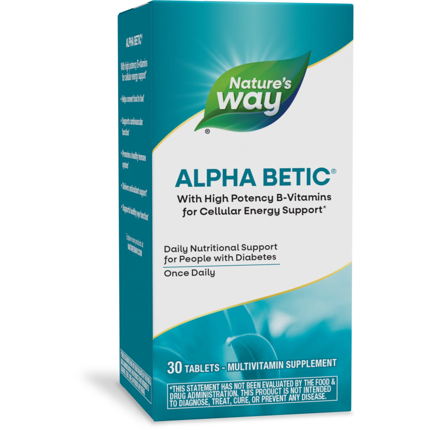Nature's Way Alpha Betic Unisex Daily Diabetic Multivitamin Tablets ...
