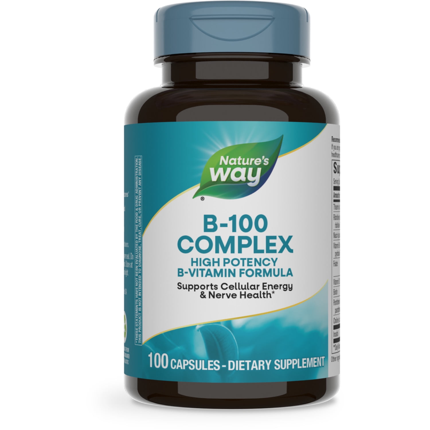Nature's Way B-100 Complex Capsules, Essential for Cellular Energy ...