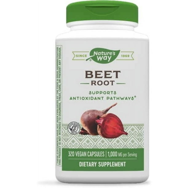 Nature's Way Beet Root, 1000 mg per serving, 320 Capsules - Walmart ...