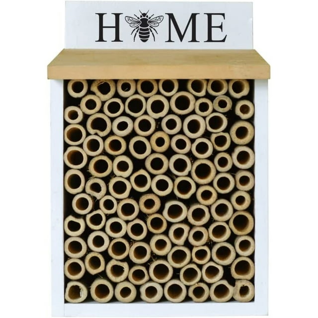 Nature's Way Better Gardens Wood Farmhouse Pollinator Home, White ...