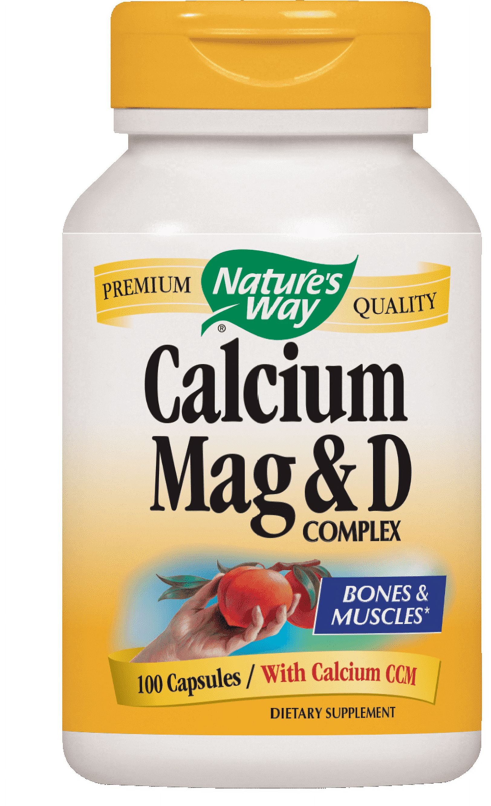 Nature's Way Calcium Mag and D-Complex Capsules, 100 Ct - Walmart.com