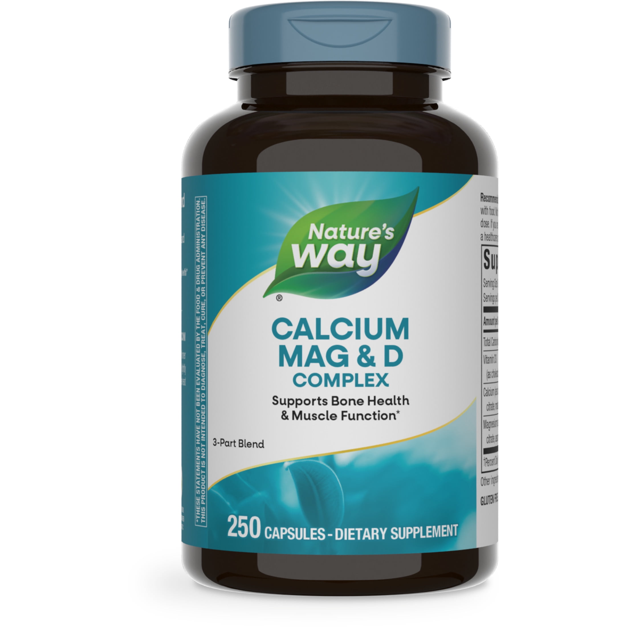 Nature's Way Calcium Magnesium & Vitamin D Complex Capsules, Healthy ...