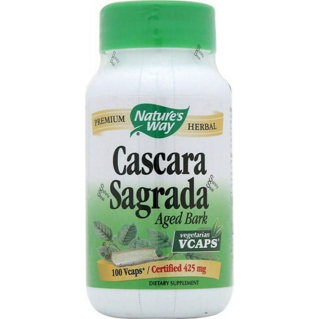 Nature's Way Cascara Sagrada, 425mg, Bedtime Capsules, 100 Count ...