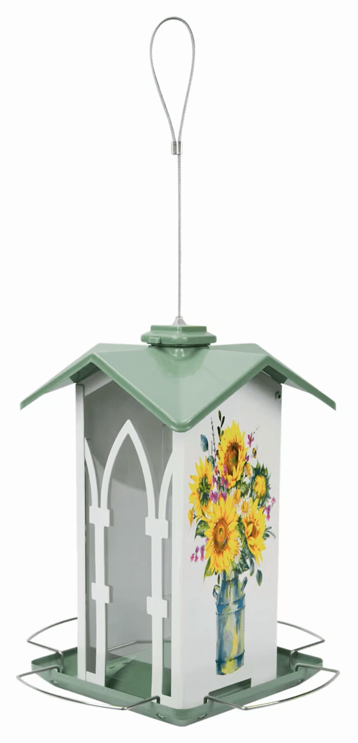 Nature's Way Country Cottage Metal Gazebo Bird Feeder 1.56 Qt, Green ...