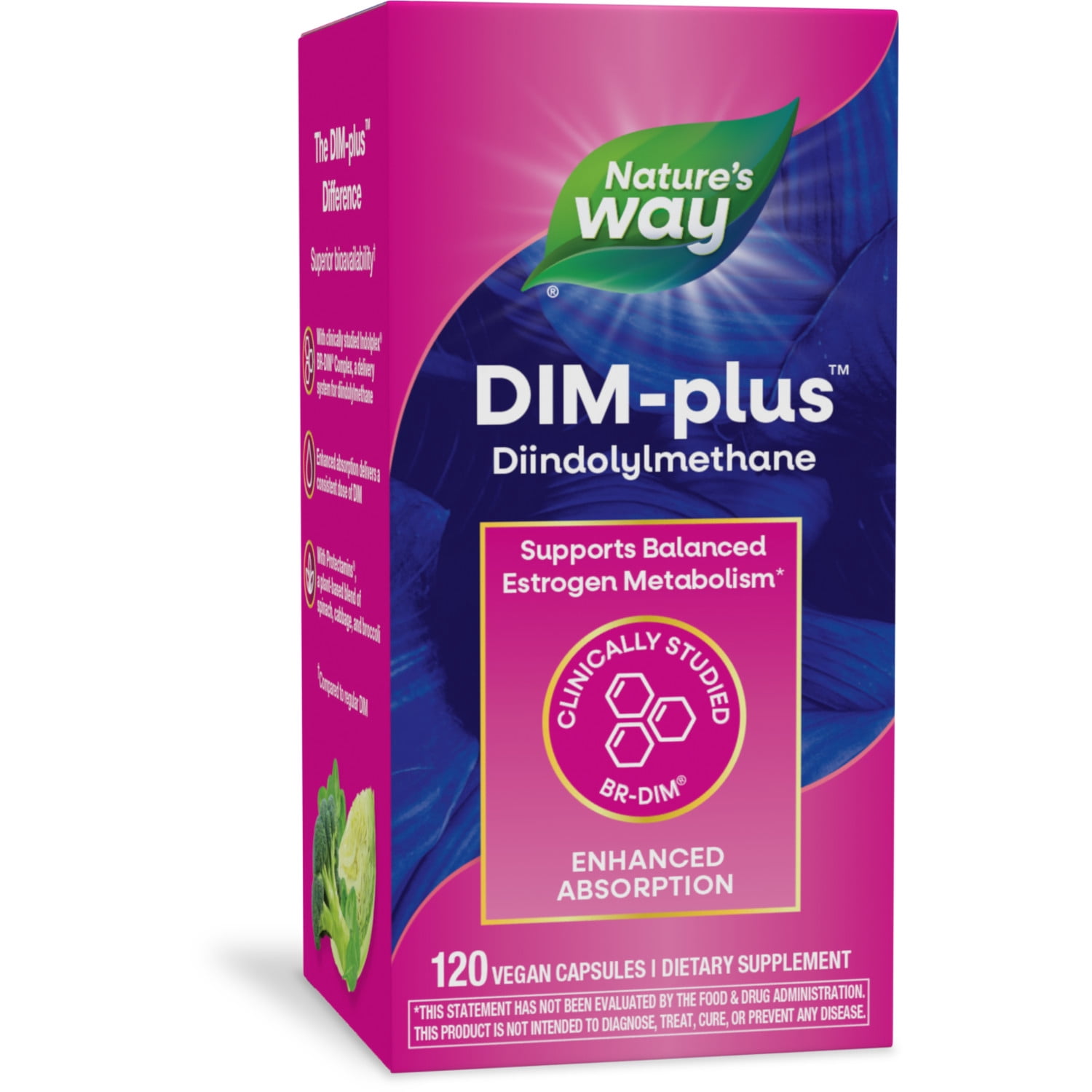 Nature's Way DIM-plus Supplement Capsules, Supports Balanced Estrogen ...