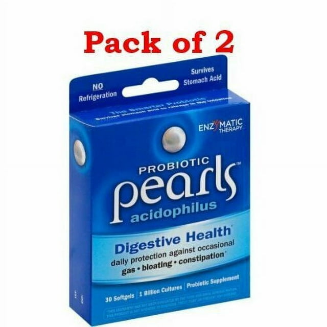 Nature's Way Enzymatic Therapy Probiotic Pearls Acidophilus, 30ct, 2 ...