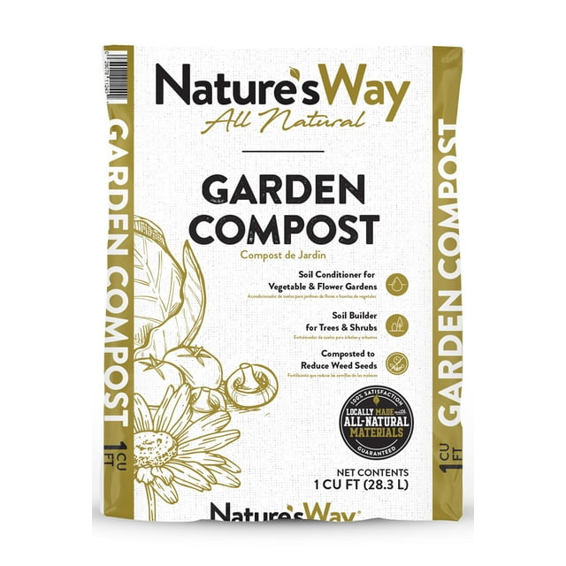 Nature's Way Garden Compost, 1 CF, Garden Soil - Walmart.com