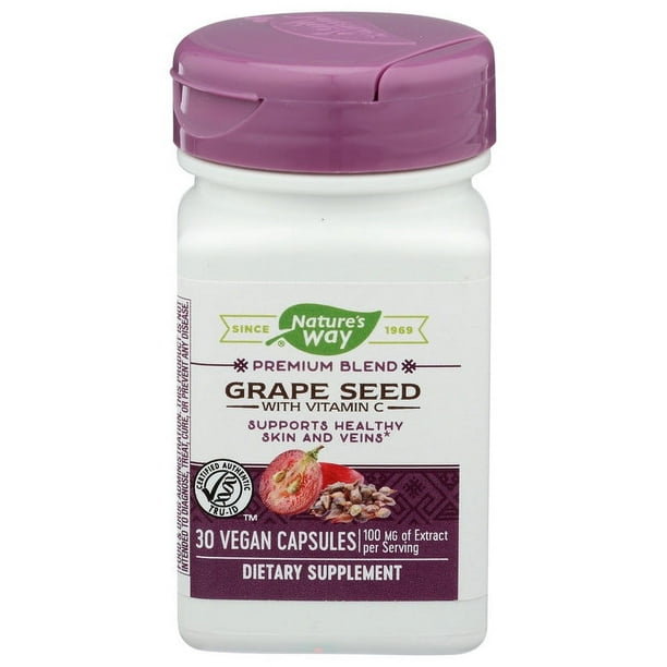 Nature's Way - Grape Seed Standardized - 30 Capsules - Walmart Business ...