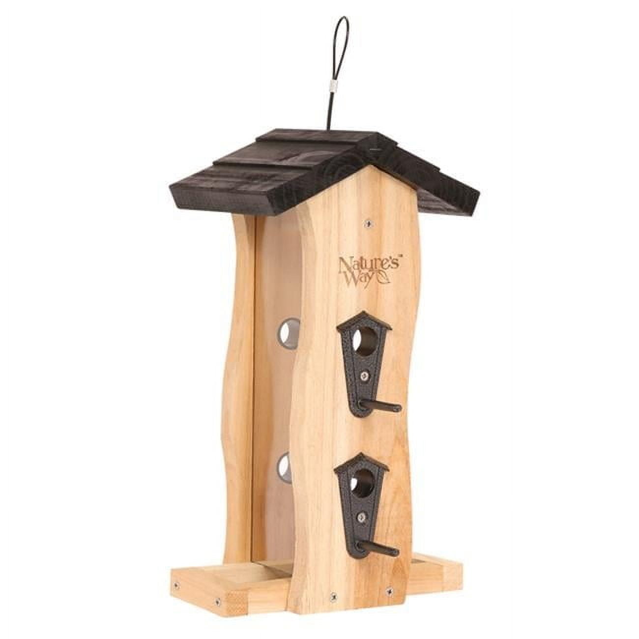 Nature's Way Natural Cedar Vertical Wave Bird Feeder - Walmart.com