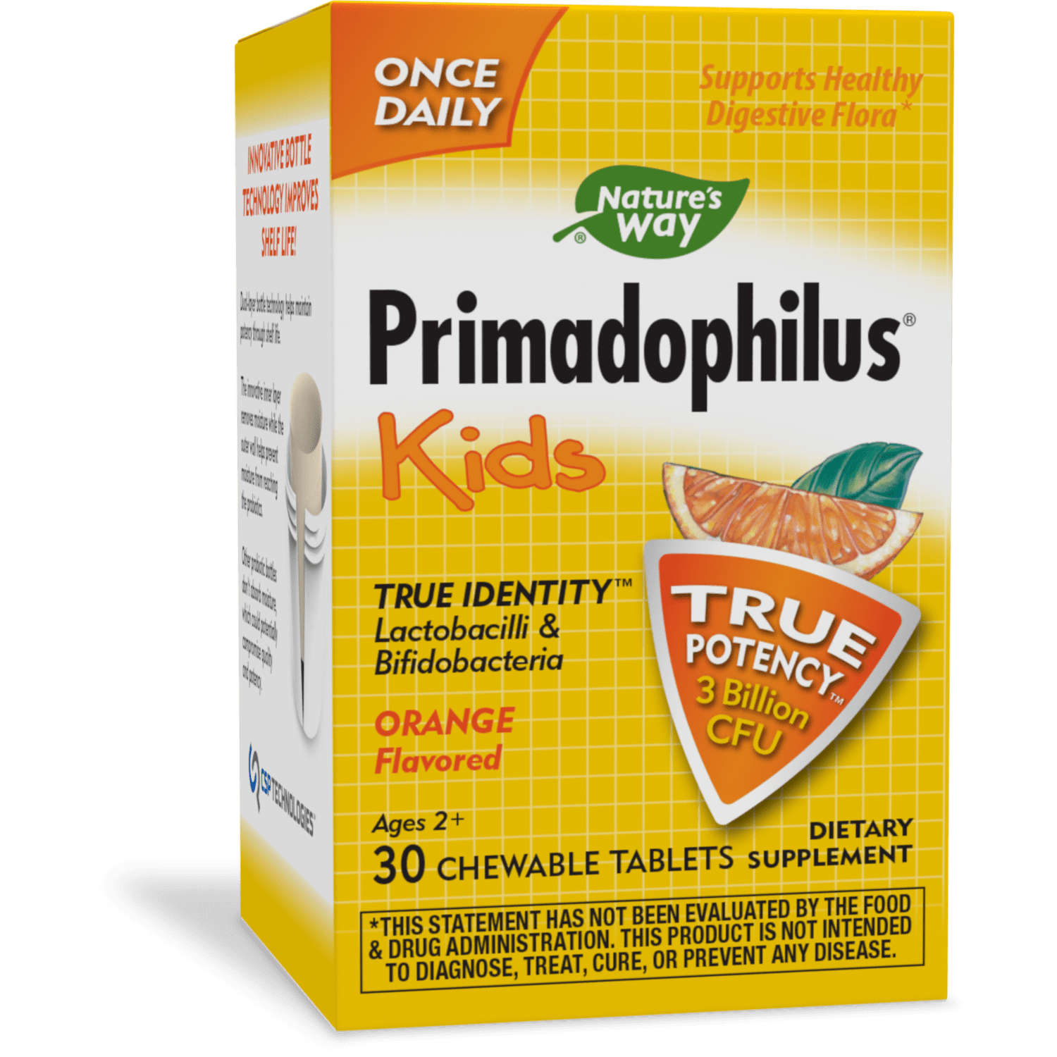 Nature's Way Primadophilus Kids Chewable Probiotic, 3 Billion CFU, 30 ...