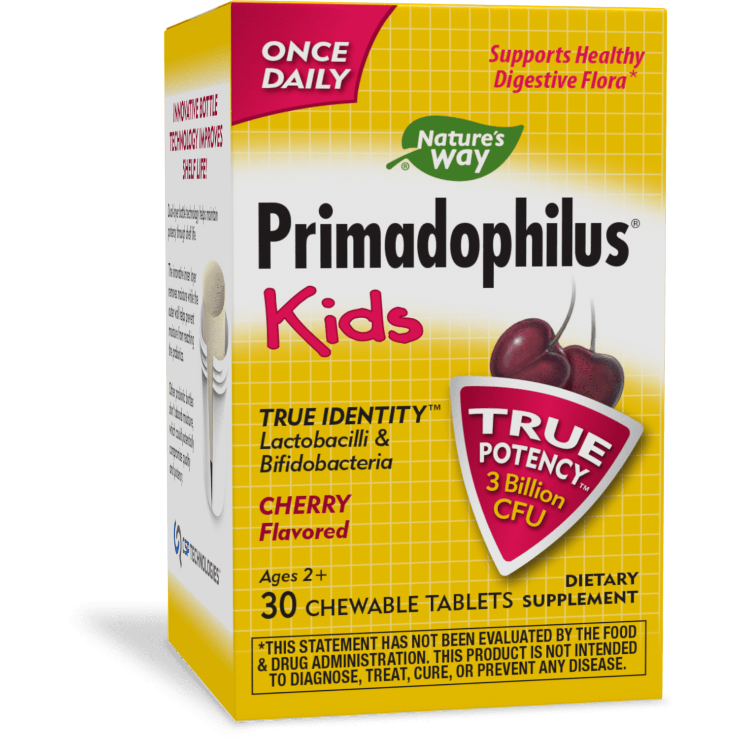 Nature's Way Primadophilus Kids 3 Billion, 30 Chewables - Walmart.com
