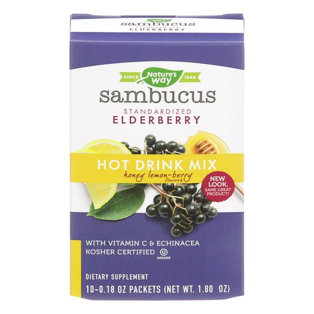 Nature's Way Sambucus Lemon Immune Supplements, Immunity Boosting Hot ...