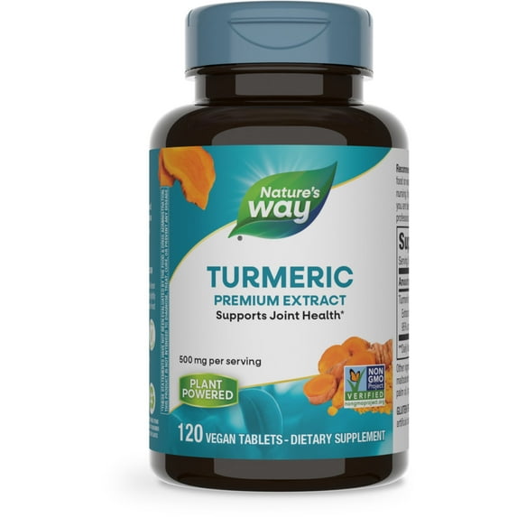 Nature's Way Turmeric Tablets, Premium Extract, Supports Joint Health ...