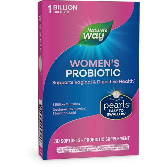 Nature's Way Women's Probiotic Pearls Softgels, Supports Vaginal ...