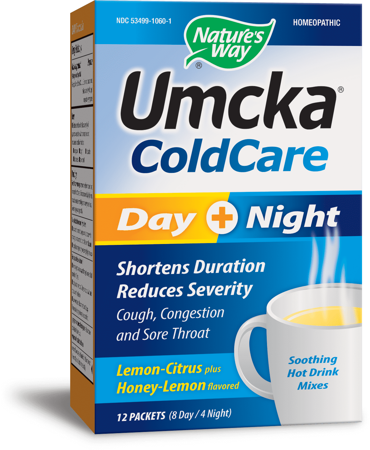 Nature's way umcka coldcare day + night packets, lemon-citrus and honey ...