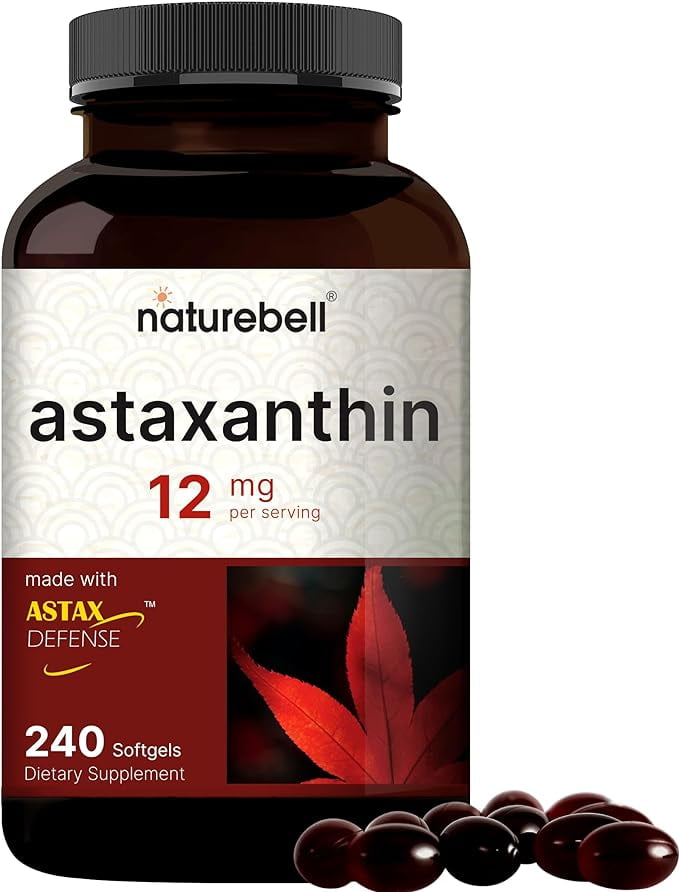 NatureBell Astaxanthin 12mg, 240 Softgels, Made with Astax (Max ...