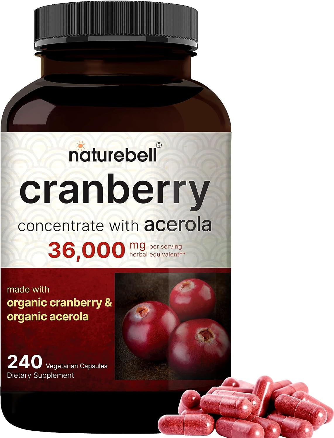 Cranberry Pills Made with Organic Cranberry Extract, 36000mg Fresh ...