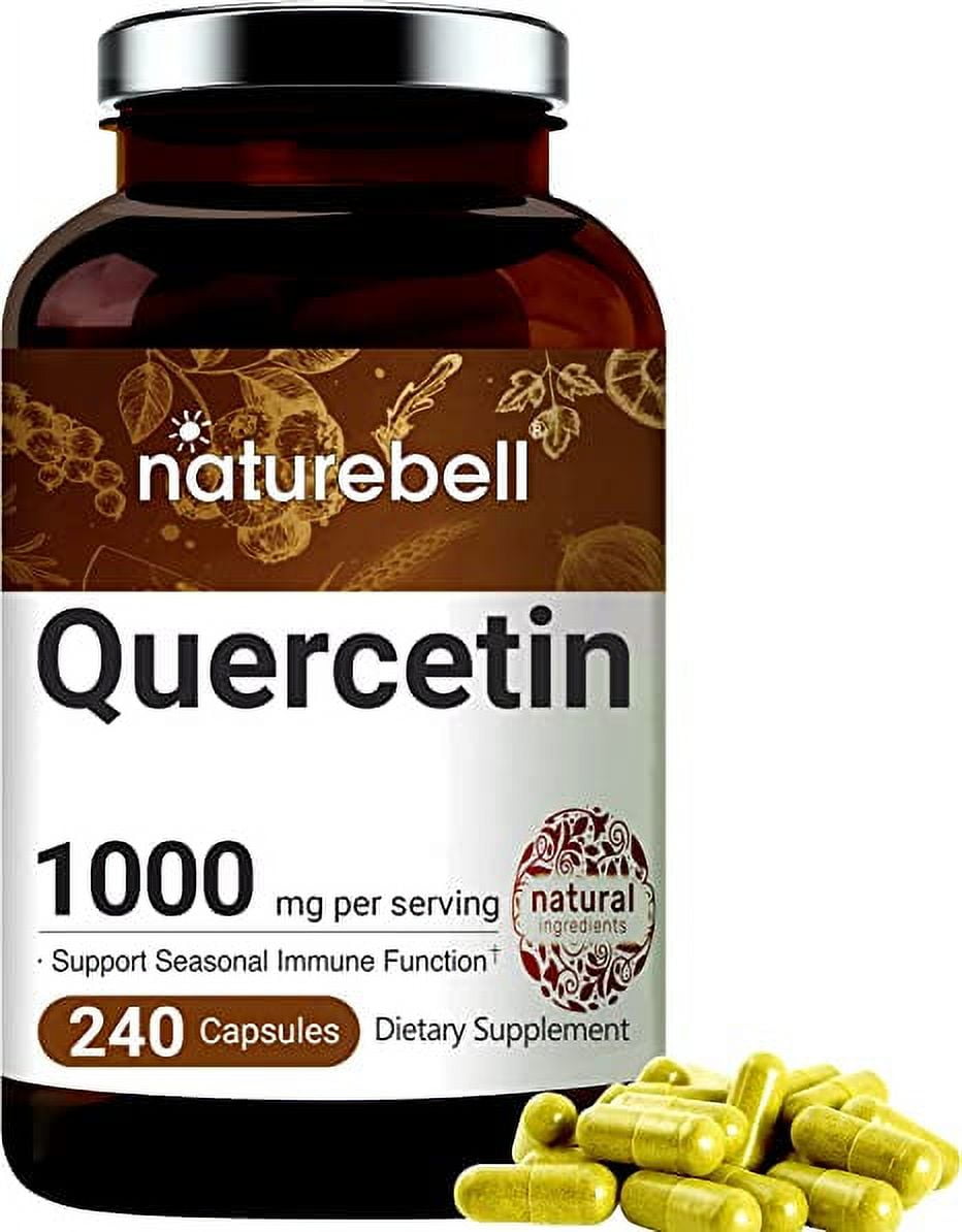 NatureBell Quercetin 1000mg, 240 Capsules, Immune, Cardiovascular & Cellular Health - Walmart.com
