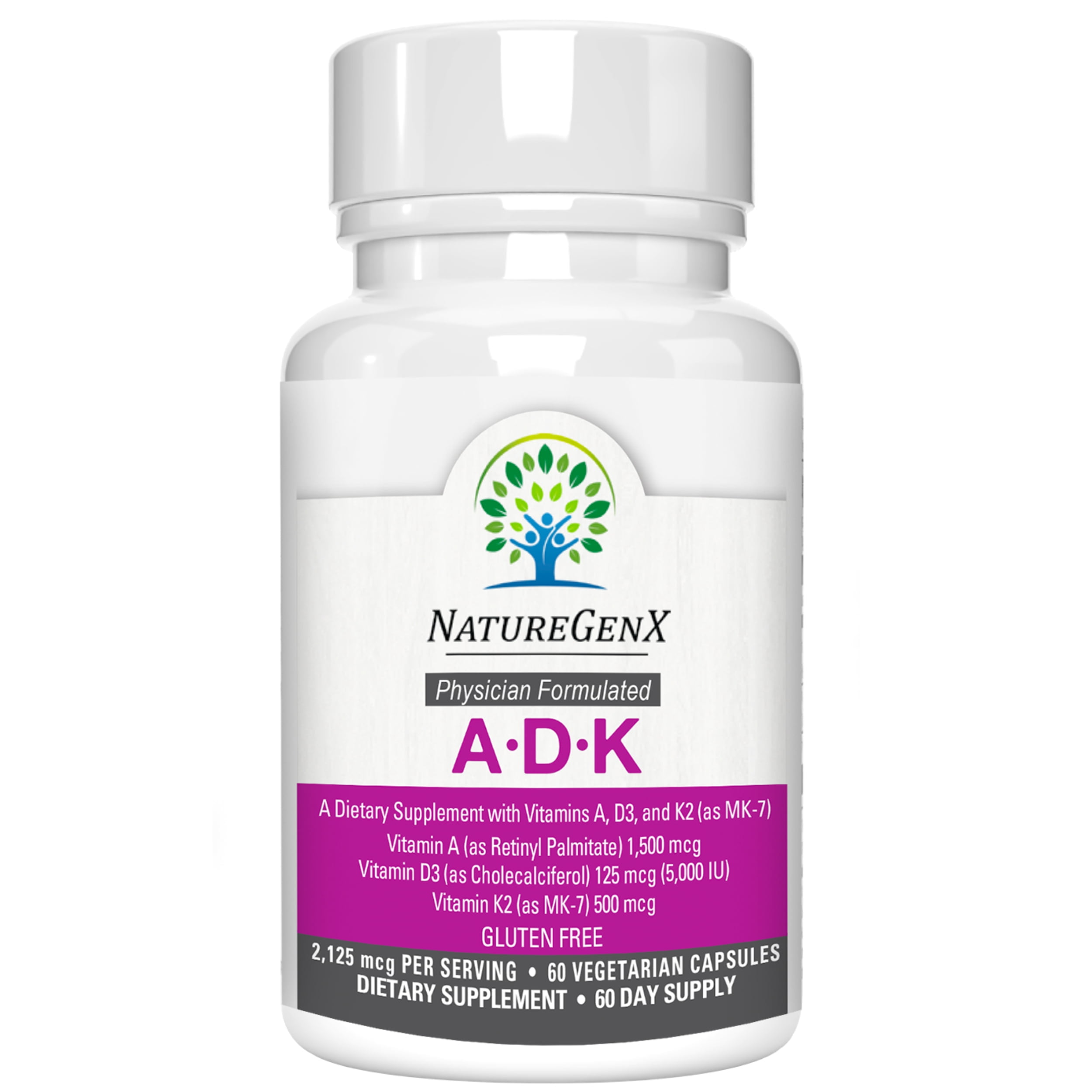 NatureGenX ADK Vitamin Supplement – High Potency Vitamins A 5000 IU, D3 ...