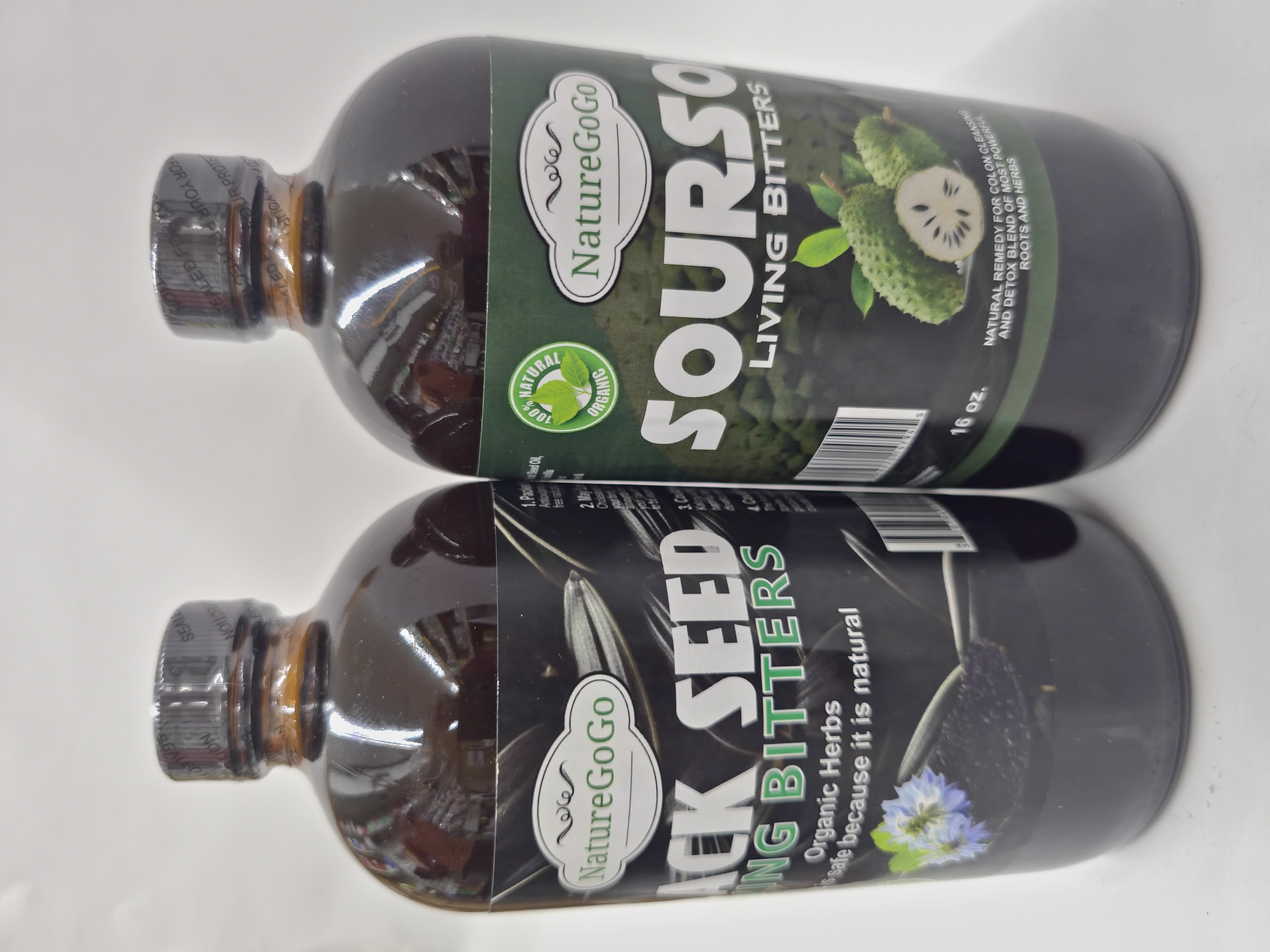 NatureGoGo Soursop Living Bitters & Black Seed Living Bitters Combo 16 ...