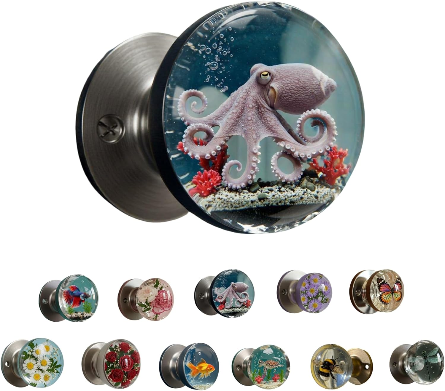 NatureNest Crystal Knob, Houtndguter Unique Decorative Door Handle ...
