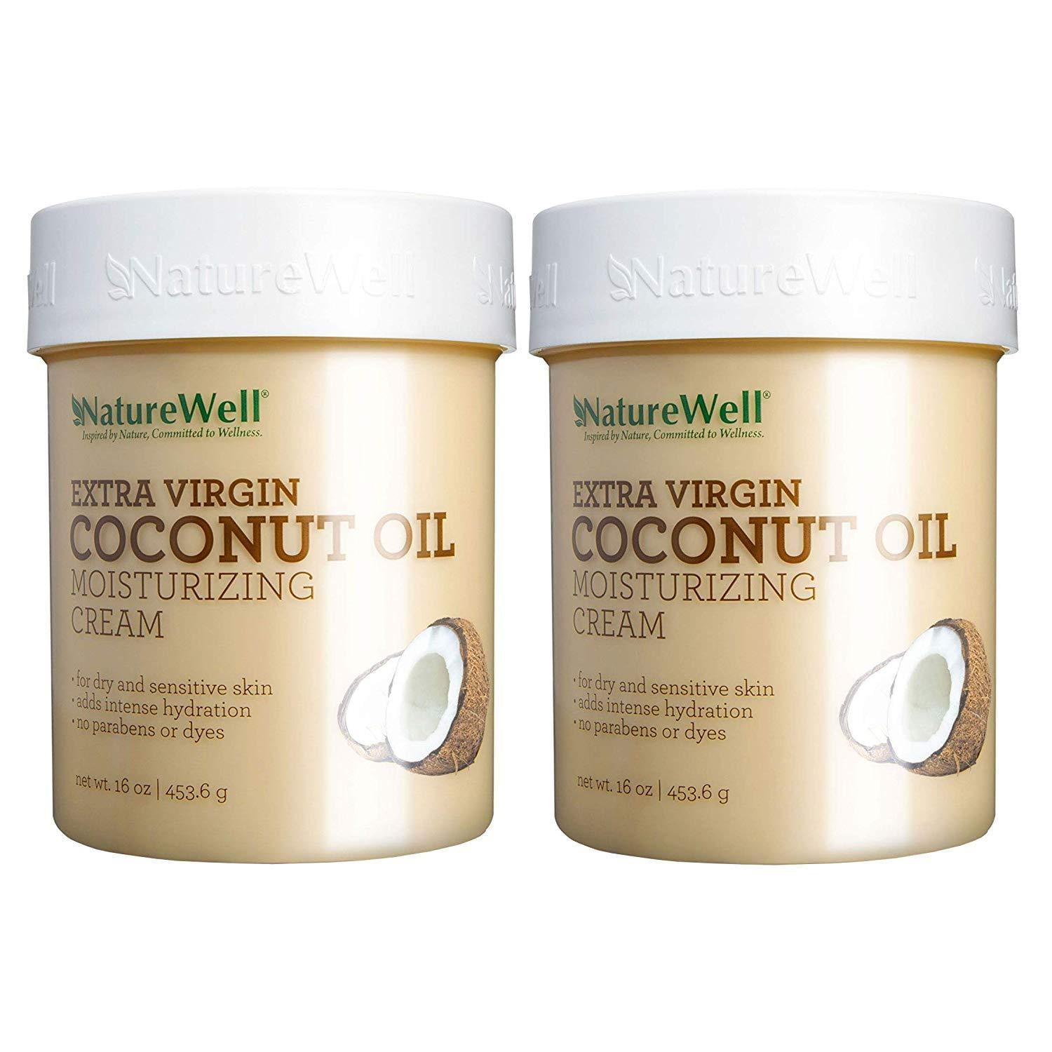NatureWell Extra Virgin Coconut Oil Moisturizing Cream, Hydration, 16 ...