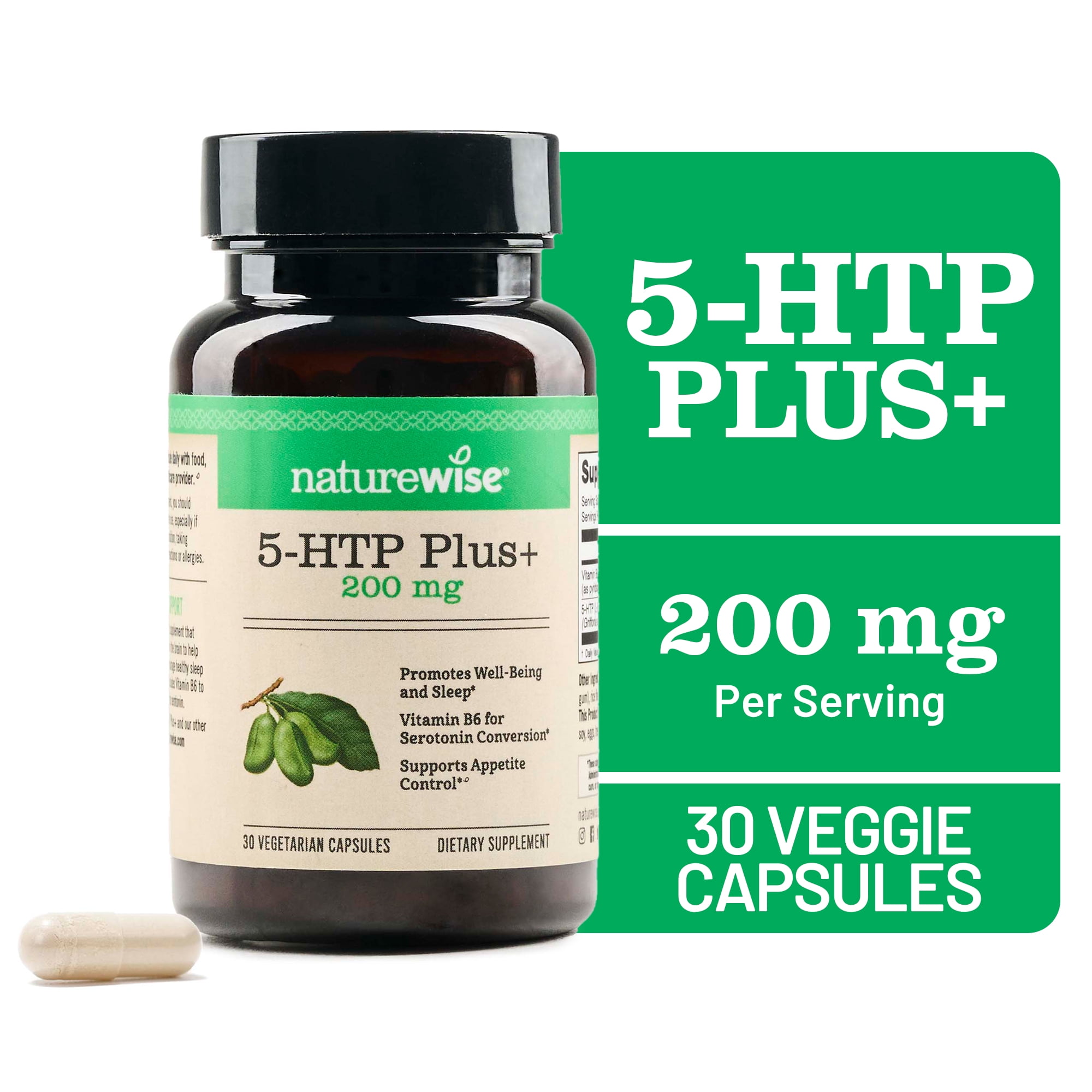 Brandclub - NatureWise 5-HTP 200mg, Vegan 5 HTP Plus Supplement from ...