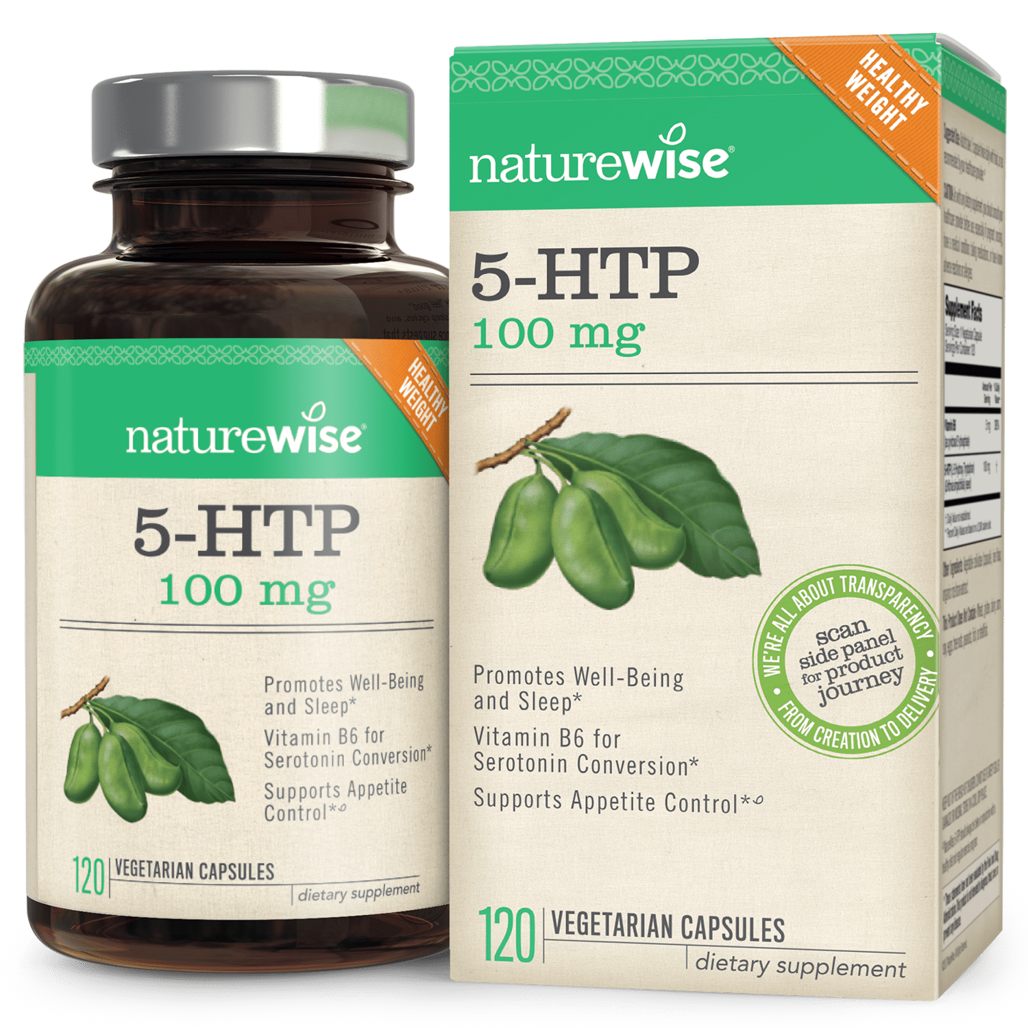 NatureWise 5-HTP Appetite Control with Mood, Stress, and Sleep Support ...