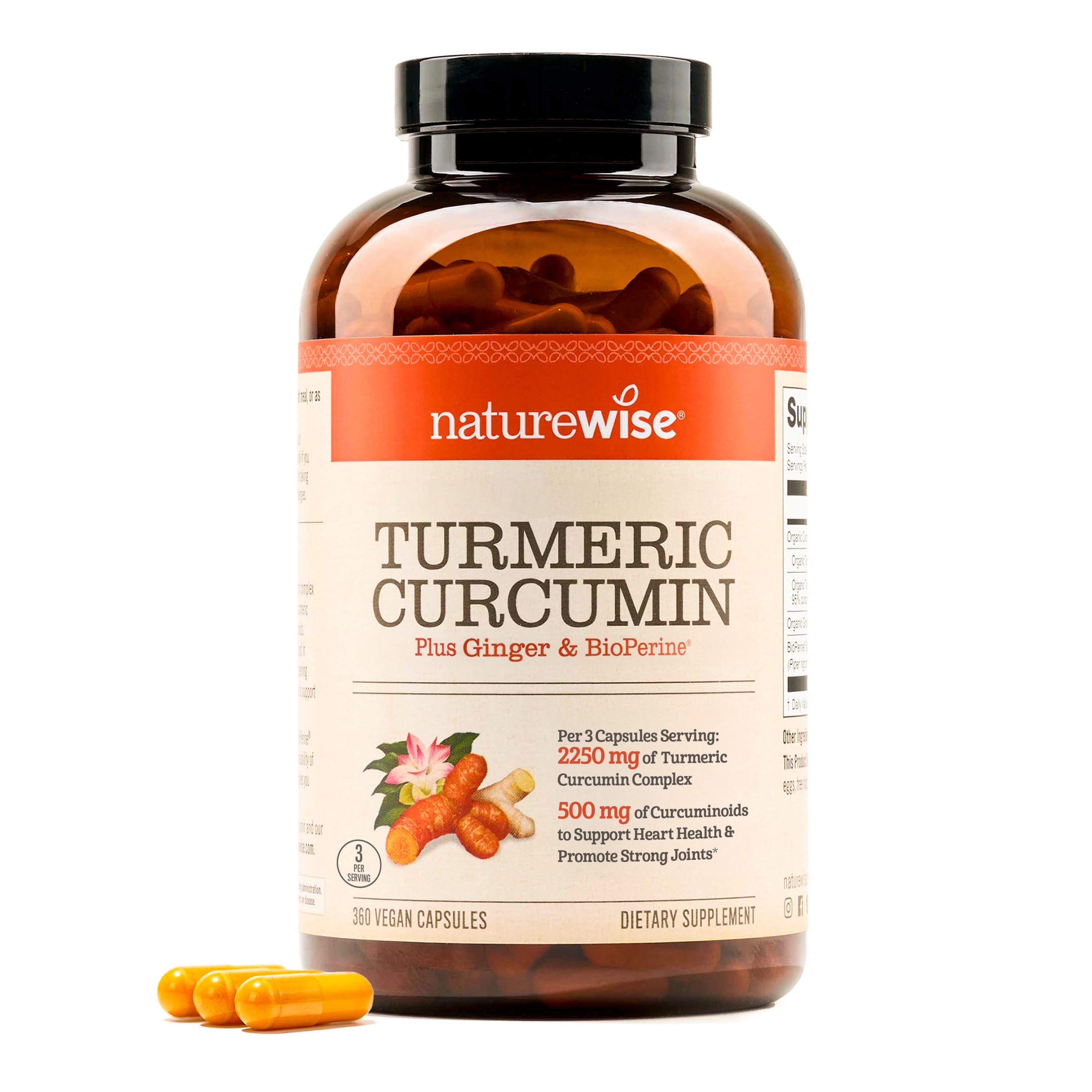 Brandclub - NatureWise Curcumin Turmeric 2250mg + Black Pepper & Ginger ...