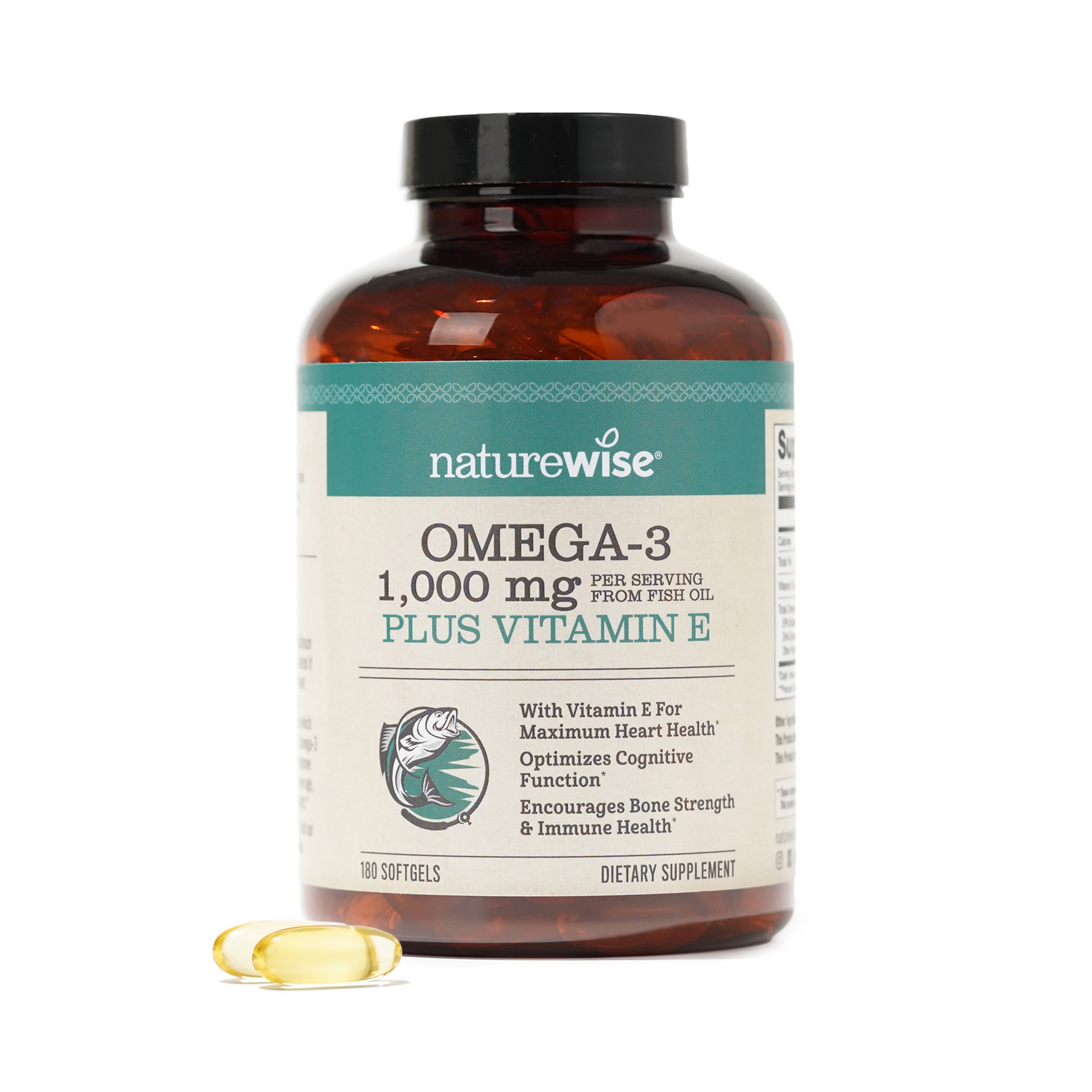NatureWise Extra-Strength Omega 3 Fish Oil Supplement - 1000mg per ...