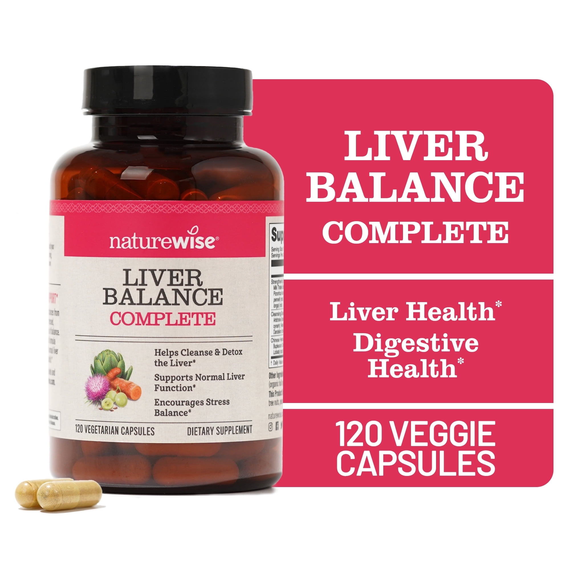 NatureWise Liver Detox Supplement, Triple Repair Formula, Milk Thistle ...