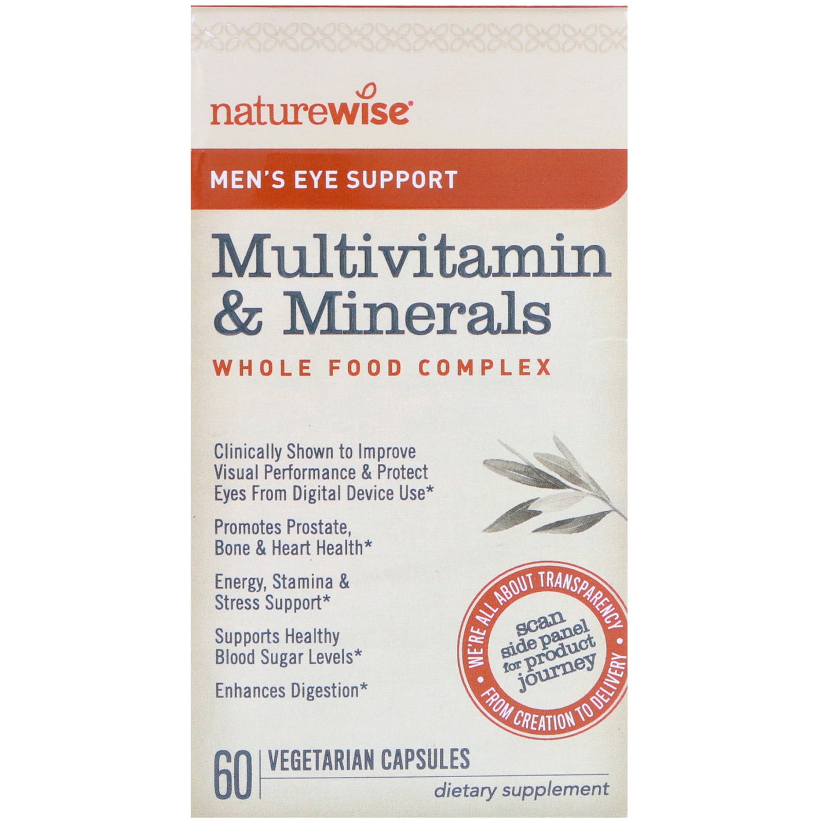 Brandclub - NatureWise Men's Multivitamin & Mineral Whole Food Complex with Eye Support