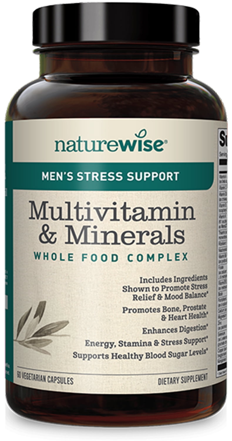 NatureWise Men's Multivitamin & Mineral Whole Food Complex with Stress Support - Walmart.com